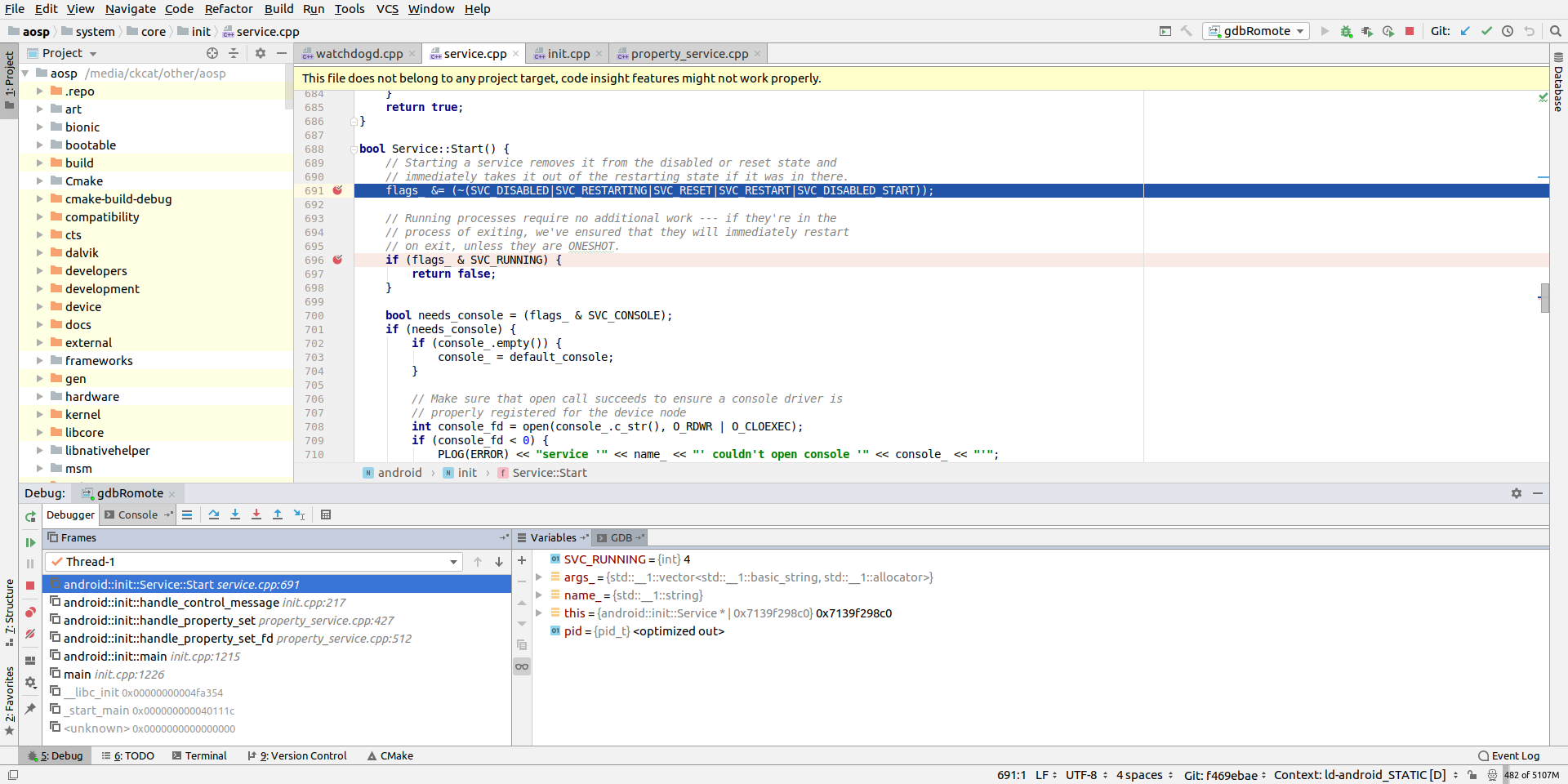 使用Clion调试Android native源码 | CKCat的博客